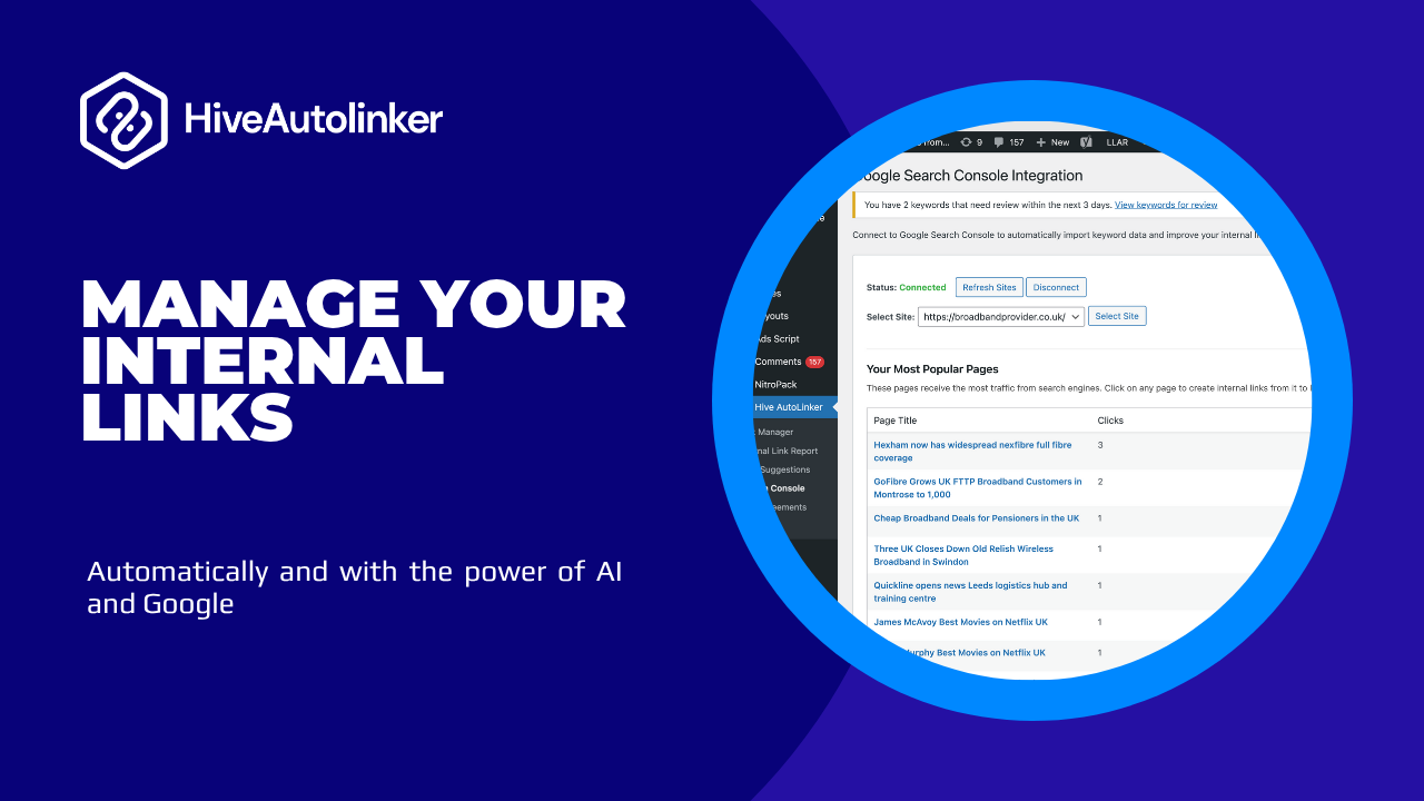Hive AutoLinker - Automated WordPress Internal Linking Plugin